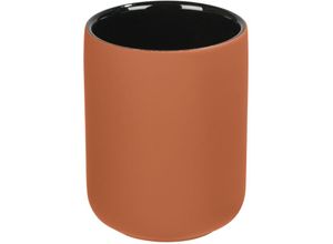 4008838345658 - Zahnputzbecher Avellino Terracotta Zahnbürstenhalter aus Keramik Terracotta Keramik terracotta schwarz - terracotta - Wenko