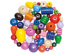 4058896144120 - Holzperlen-Mix bunt 500 g