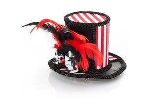 4260483540028 - Mini-Zylinder Pierrot rot weiß schwarz