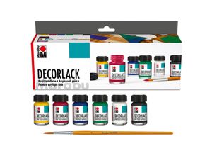 4007751189554 - Acrylfarbe Decorlack 11300 000 00087 Starter-Set 1 Pinsel Universal 6 x 15ml - Acrylfarbe 1 Motivvorlage 1 Anleitung 400775