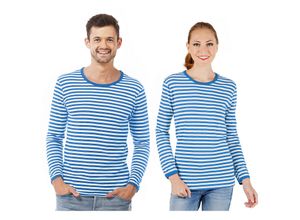 4058896136309 - Langärmeliges Ringelshirt Blue Stripes unisex