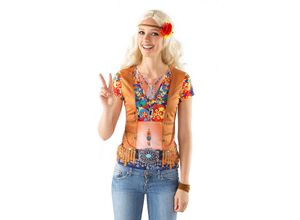 4260294688124 - Hippie-Shirt Peace für Damen