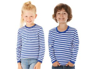 4058896136231 - Langärmeliges Ringelshirt Blue Stripes für Kinder