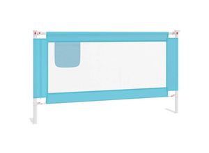 8720286345375 - Bonnevie - Kleinkind-Bettschutzgitter Blau 150x25 cm Stoff vidaXL217779