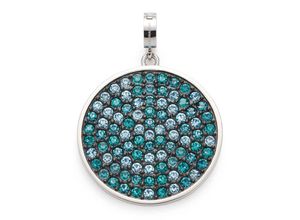 4002541228826 - Charm-Einhänger LEONARDO Holly Clip&Mix 022882 Charms blau (edelstahlfarben türkis blau blau) Damen mit Kristallglas