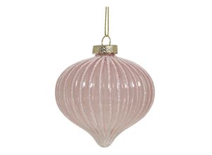 5712750373826 - Chic Antique Weihnachtskugel Rosa Tropfenform D8 cm rosa