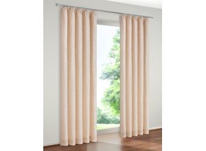 4004567090098 - Vorhang WIRTH Trondheim 328 g m² Gardinen Gr 145 cm Kräuselband 132 cm beige (natur) Kräuselband Gardine