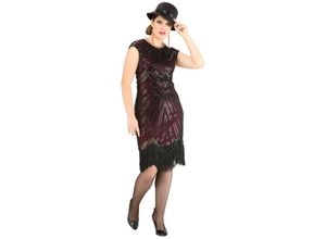 4015101999319 - Charleston-Perlenkleid schwarz rot