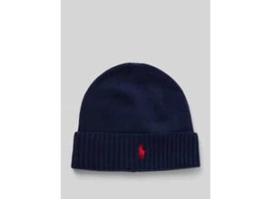 3616539352373 - Beanie mit Label-Stitching Modell MERINO