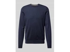 4063535194244 - BLACK Botto Wool Knitted Crew Neck Sweater Dark Blue