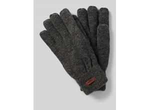 8717457640902 - Handschuhe aus Lammwolle mit Label-Detail Modell HAAKON