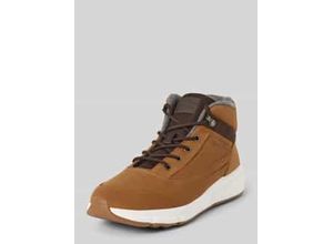 8720637405437 - Ledersneaker mit Label-Patch Modell WARM NUBUCK