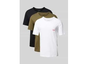 4063539236506 - T-Shirt mit geripptem Rundhalsausschnitt im 3er-Pack