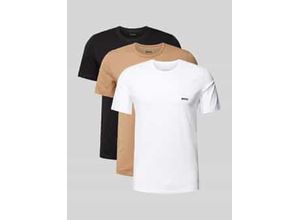 4063539655376 - T-Shirt mit Label-Stitching im 3er-Pack Modell Classic