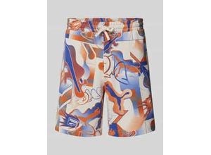 4067982232672 - Regular Fit Sweatshorts mit Label-Print