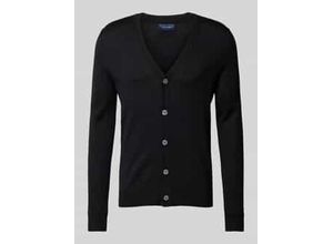 4068444117117 - Slim Fit Cardigan aus Woll-Mix mit V-Ausschnitt