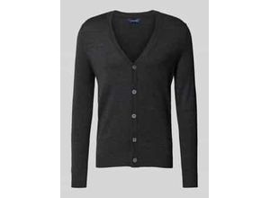 4068444116875 - Slim Fit Cardigan aus Woll-Mix mit V-Ausschnitt