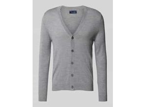 4068444116615 - Slim Fit Cardigan aus Woll-Mix mit V-Ausschnitt