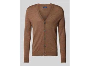 4068444116028 - Slim Fit Cardigan aus Woll-Mix mit V-Ausschnitt