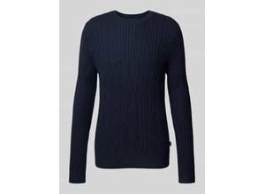 4099976203849 - Regular Fit Strickpullover aus Woll-Mix mit Zopfmuster