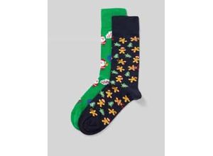 4062448776080 - Socken mit Baumwolle und Motiv-Stitching 2er-Pack