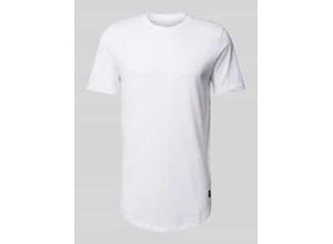 5713236819098 - Jack & Jones Essentials - Lang geschnittenes T-Shirt in Weiß mit abgerundetem Saum