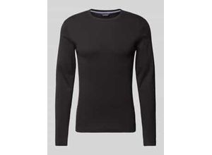 5700192600914 - Slim Fit Longsleeve mit geripptem Rundhalsausschnitt