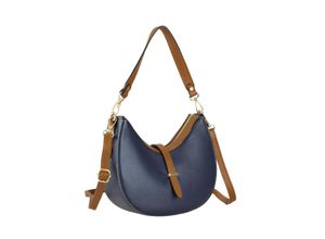4036673262274 - Schultertasche OceanDrop Damen Gr B H T 25cm x 18cm x 9cm onesize blau Leder COLLEZIONE ALESSANDRO Taschen aus Leder Made in Italy