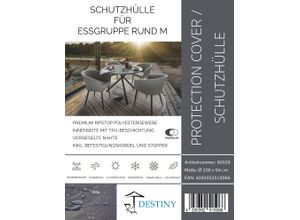 4250352515066 - Gartenmöbel-Schutzhülle DESTINY grau (anthrazit) H94cm Polyester Ripstop Planen Ripstop-Polyestergewebe Ø200xH94cm inkl Aufbewahrungstasche