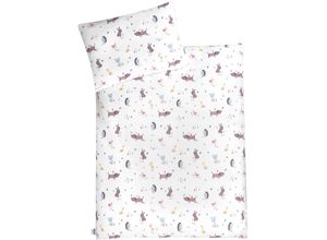 4009250900395 - Kinderbettwäsche JULIUS ZÖLLNER Crazy Animals Bettwäsche Gr B L 100 cm x 135 cm 1 St 1 St Jersey B L 40 cm x 60 cm bunt mit unterschiedlichen Tieren