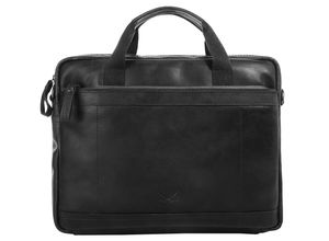 4022581306971 - Aktentasche SANSIBAR Damen Gr B H T 37cm x 30cm x 9cm onesize schwarz Leder gepflegt Taschen echt Leder
