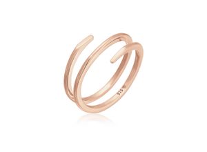 4050878635794 - Fingerring ELLI Wickelring Twist Fein 925 Silber Fingerringe Gr 52 mm ohne Stein Silber 925 (Sterlingsilber) rosegold Damen