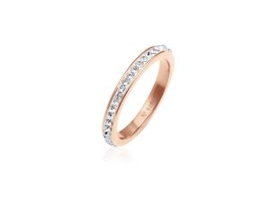 4050878618544 - Fingerring ELLI Kristallen Memoire Ring 925 Silber Fingerringe Gr 52 mm mit Steinen Silber 925 (Sterlingsilber) 25 mm rosa (rosa weiß) Damen