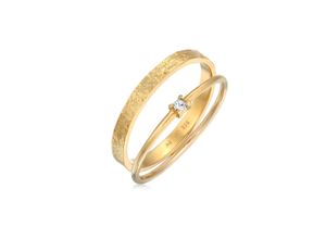 4050878662134 - Solitärring ELLI Stapelring Kristall Solitär Bandring Set 925 Silber Fingerringe Gr 52 mm mit Steinen Silber 925 (Sterlingsilber) 22 mm goldfarben (gold weiß) Damen