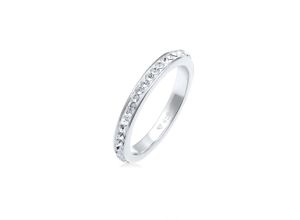 4050878228378 - Fingerring ELLI Kristallen Memoire Ring 925 Silber Fingerringe Gr 52 mm mit Steinen Silber 925 (Sterlingsilber) 25 mm weiß (weiß weiß) Damen