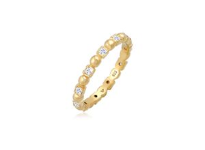 4050878620486 - Fingerring ELLI Bandring Kugel Zirkonia Viereck 925 Silber Fingerringe Gr 52 mm mit Steinen Silber 925 (Sterlingsilber) goldfarben (gold weiß) Damen Fingerringe