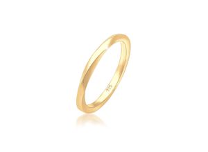 4050878574192 - Fingerring ELLI Gedreht Trend Basic 925er Silber Fingerringe Gr 52 mm ohne Stein Silber 925 (Sterlingsilber) 15 mm goldfarben (gold) Damen