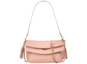4260543057893 - Umhängetasche SAMANTHA LOOK Damen Gr B H T 33cm x 20cm x 6cm onesize rosa Leder leicht glänzend unifarben Taschen echt Leder Made in Italy