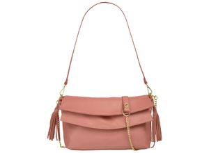 4260543057947 - Umhängetasche SAMANTHA LOOK Damen Gr B H T 33cm x 20cm x 6cm onesize rosa (alt rosa) Leder leicht glänzend unifarben Taschen echt Leder Made in Italy