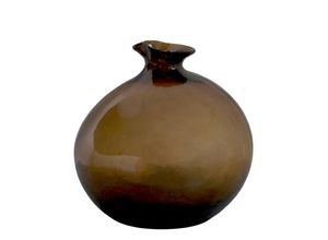 5712750328161 - Chic Antique Braune Vase aus Glas Ø21 x H21 cm braun