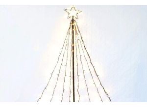 4057984001925 - X-mas Art Collection - led Leuchtpyramide 200 led Weihnachtsbaum aus Lichterketten - Schwarz