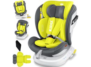 4260692714906 - KIDIZ® Kindersitz Baby Autositz Kinderautositz Isofix Top Tether 360° drehbar Gruppe 0 1 2 3 ab Geburt 0-36kg Mit Sonnenschutzdach Seitenschutz 5 Punkt Gurt Kopfstützenverstellung ECE R 129 03