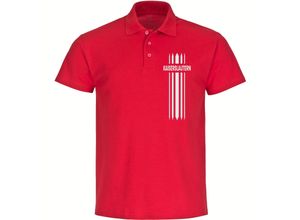4068859125295 - multifanshop Poloshirt - Kaiserslautern - Streifen - Druck weiß - Polo
