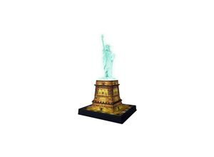 4005556125968 - Ravensburger Puzzle - Ravensburger 3D Puzzle Freiheitsstatue bei Nacht 12596 - Das berühmte Bauwerk in New York als Night Edition mit LED