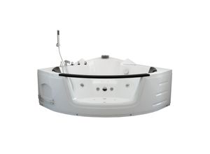 4058166006653 - Whirlpool Badewanne laguna l kompakt - weiß i Eckwanne Whirlwanne Indoor Badewanne - Home Deluxe