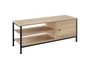 4061173230805 - tectake® TV-Regal Industrial Style 2 offene Fächer Staufach mit Magnettür 110 x 40 x 455 cm