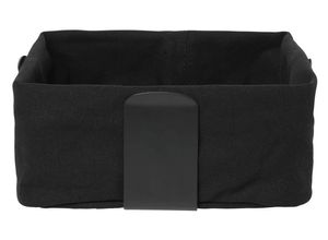 4008832785900 - Blomus - Brotkorb Desa l Stofftasche im Stahlgestell Brotbehälter Stahl pulverbeschichtet Baumwolle Black 26 x 26 cm 64201