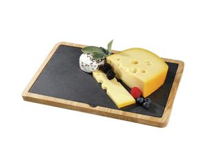 4017166296747 - Servierbrett mit Schieferplatte formaggio rechteck - Cilio