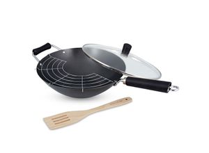 5011268846298 - Wok KEN HOM KH431041 Pfannen Gr Ø 31 cm grau (anthrazit) Woks Pfanne Induktion