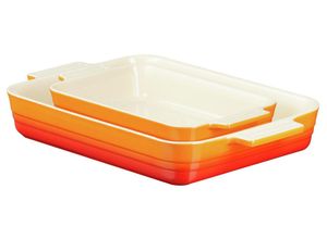 0843251170173 - LE CREUSET Auflaufform 2er-Set 32cm & 26cm Ofenrot KLASSIK